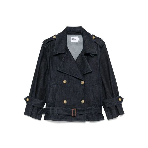 Self-Portrait | Jackets & Coats | Selfportrait Women Denim Trench ...
